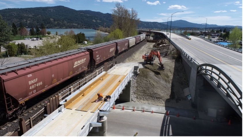 New Bridge Work Continues in Sandpoint, Idaho - BNSF Northwest